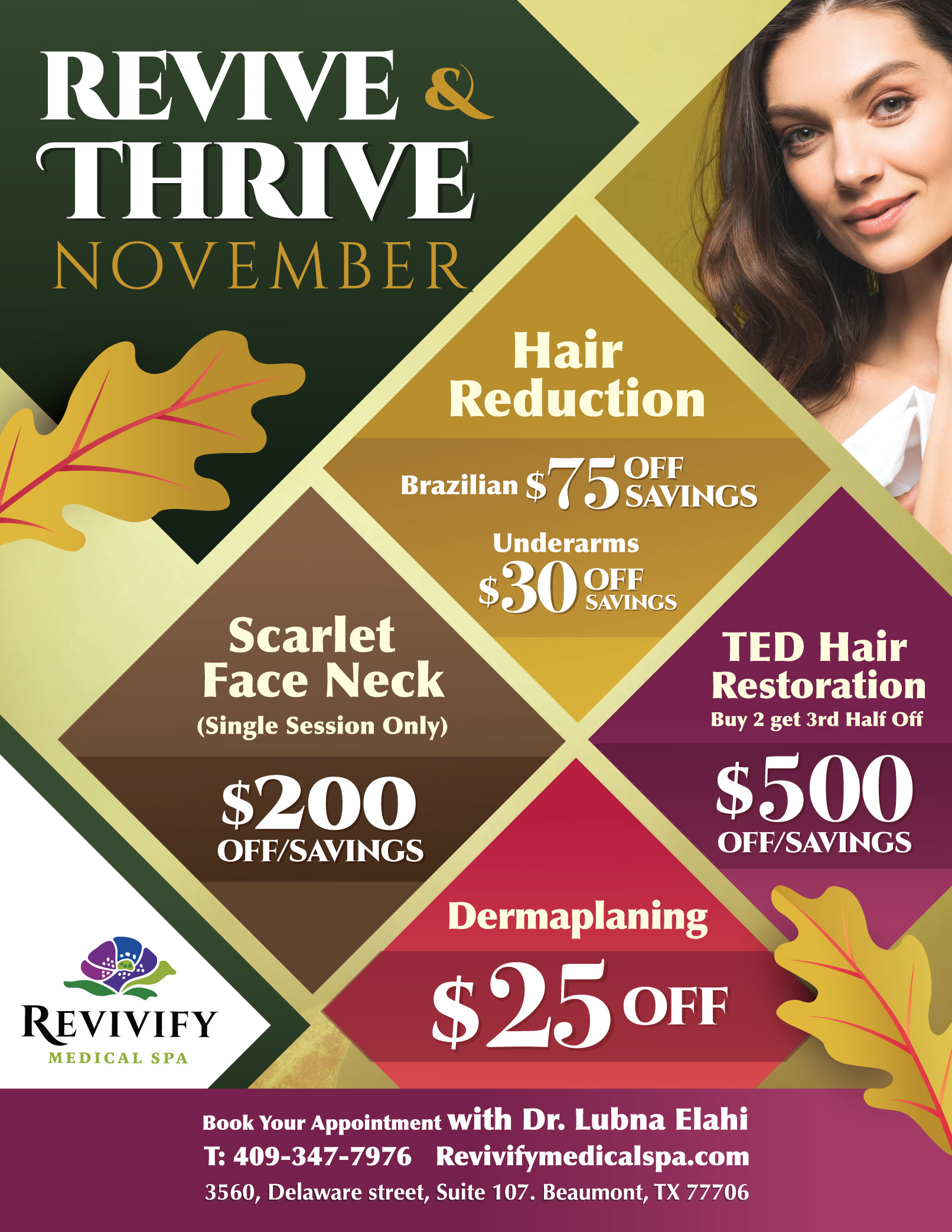 Revive & Thrive November Specials - Revivify Medical Spa